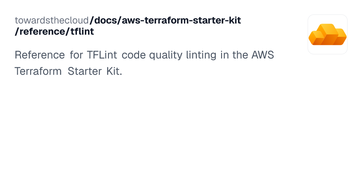 TFLint | AWS Terraform Starter Kit